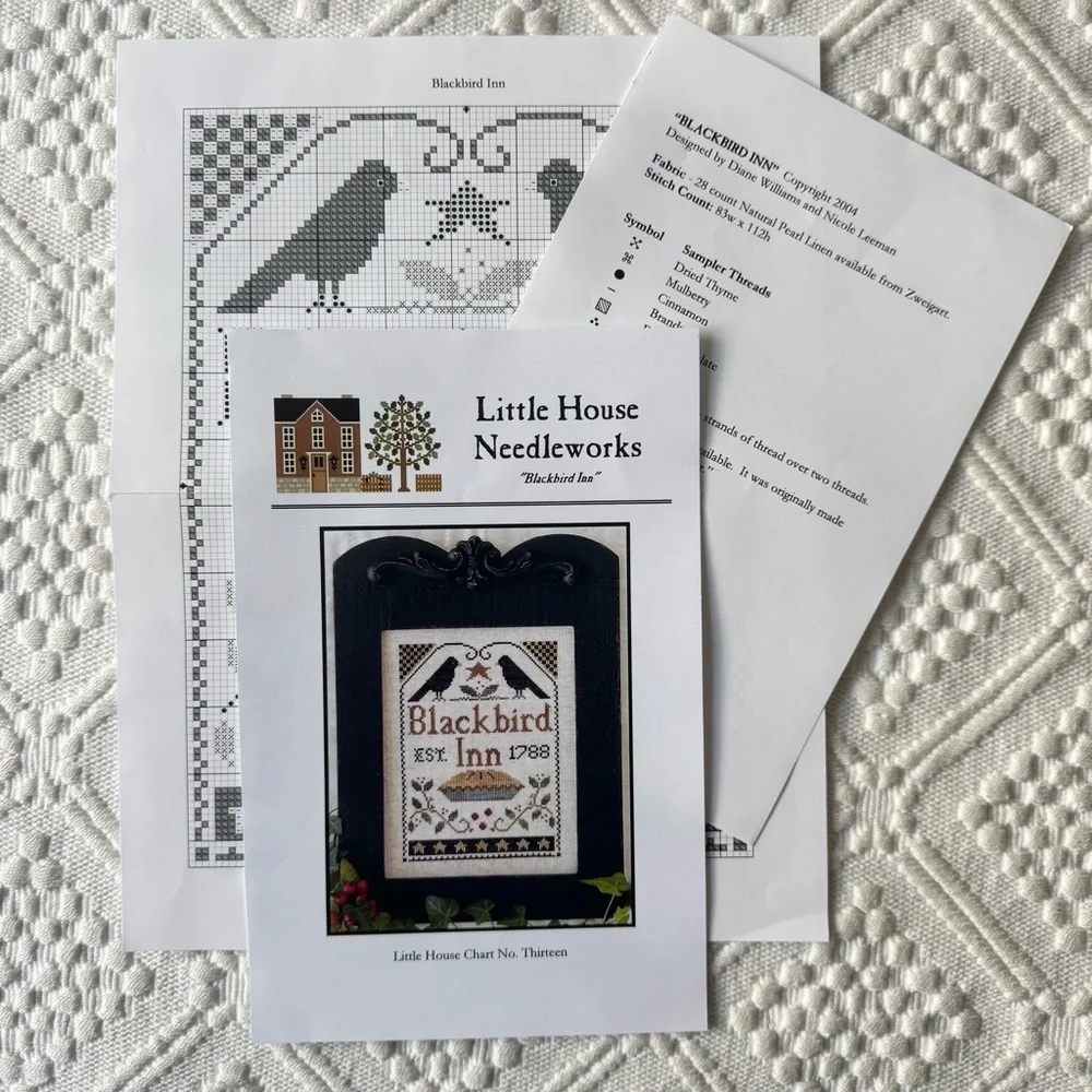 Office | Little House Needleworks Blackbird Inn Cross Stitchneedlepoint ...
